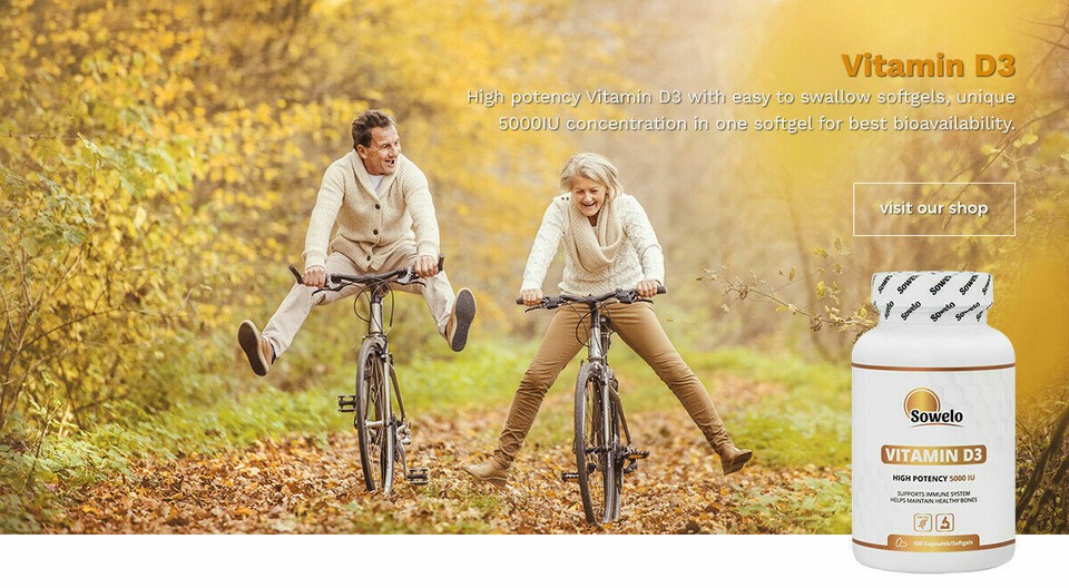 Vitamin D3 5000 IU Softgels – High Potency, Bone & Immune Support ...