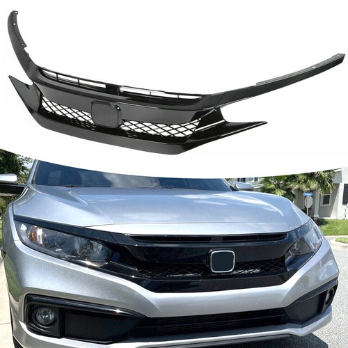 For 2019-2021 Honda Civic Coupe Sedan Front Mesh Grille Type R Glossy ...