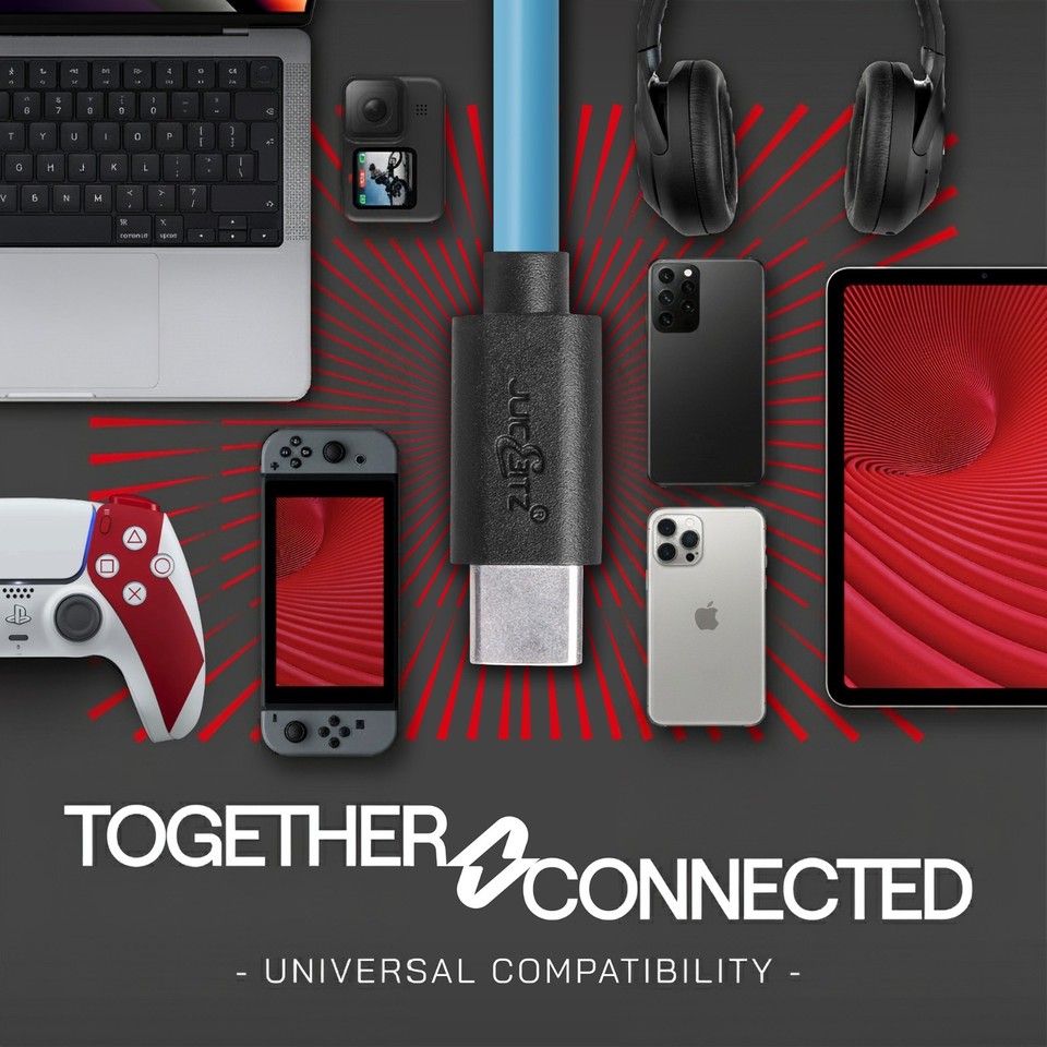 JuicEBitz® USB Type A to Type-C Charger Data Cable for Android USB-C ...