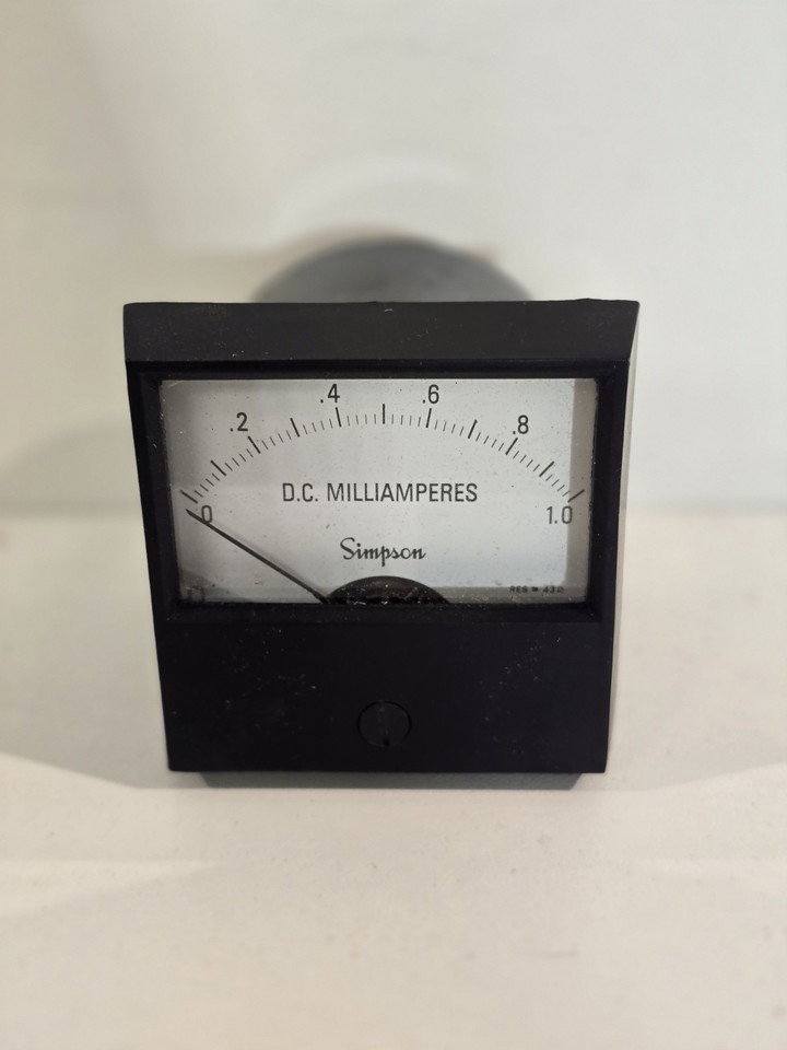 Simpson Model 2122 Panel Meter – 0–1 mA DC Milliamp Meter Cat. No ...