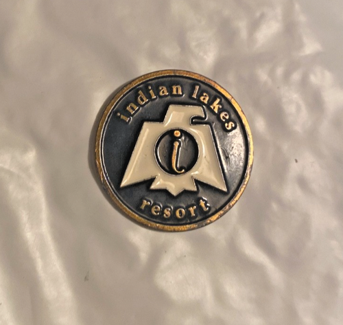 INDIAN LAKES RESORT, ILLINOIS -1" coin style Ball Marker. OLD SCHOOL ...