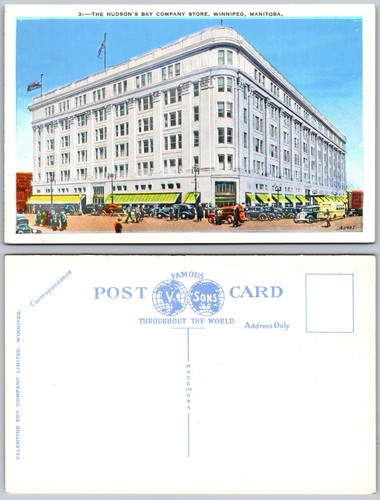 Winnipeg Manitoba Hudsons Bay Company Store Delivery Trucks Postcard | eBay