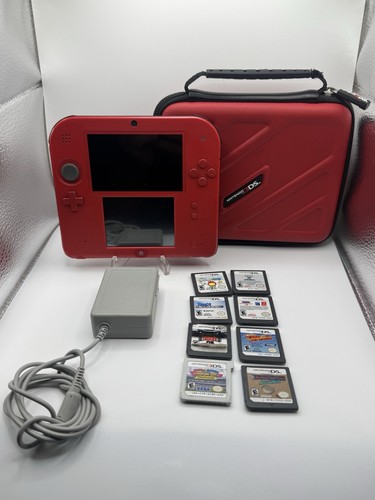 Nintendo 2DS Red Handheld Console Tested,Stylus Included,Comes With ...