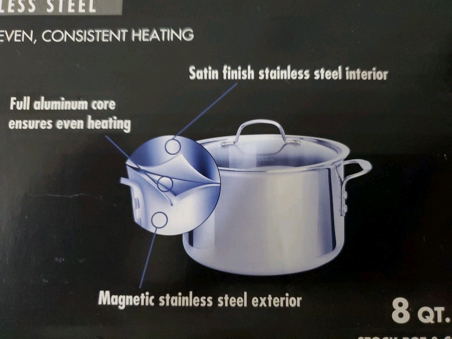 Calphalon 8-qt. Tri-Ply Stainless Steel Stockpot New | eBay