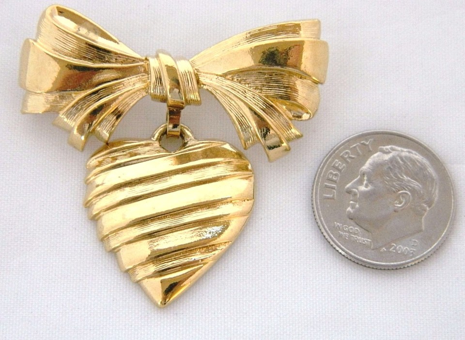 Vintage Avon Heart Bow Brooch Pin I Love You Grandmother Grandmother ...