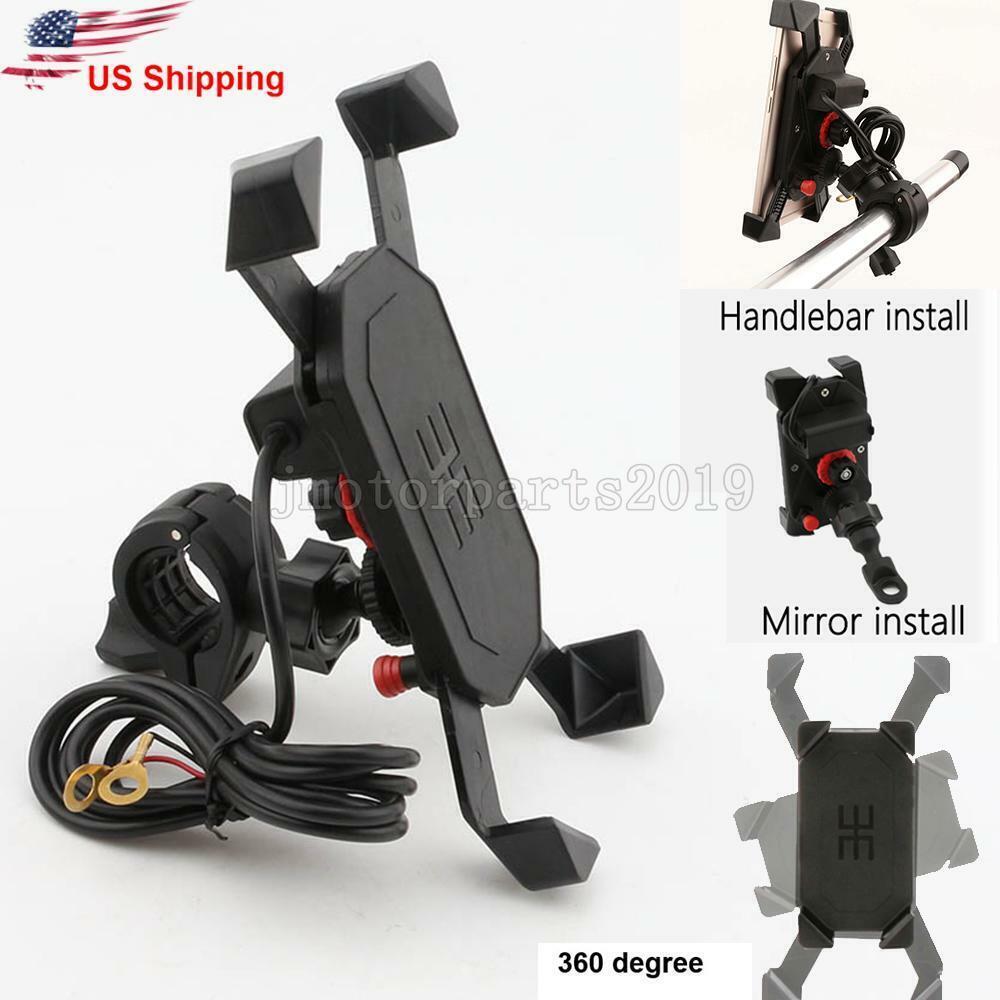 Motorcycle USB Charger Cell Phone Holder Mount For Harley Davidson ...