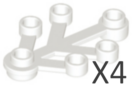 LEGO 2423 X4 WHITE Plant Leaves 4 x 3 | eBay