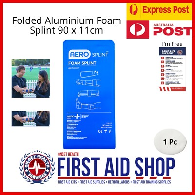 Folded Aluminium Foam Splint 90 x 11cm - First Aid Supplies | eBay ...