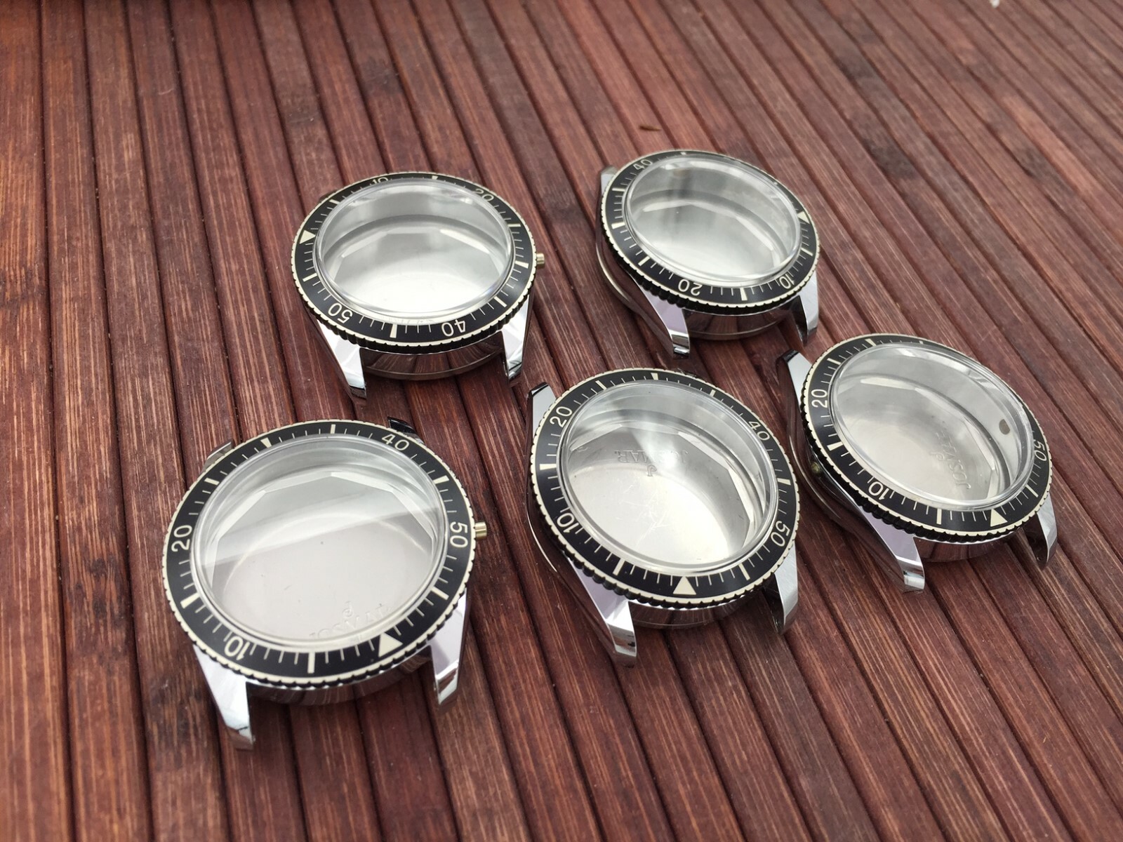 5 Swiss made watch case for mechanical movement - turnable bezel - NOS ...