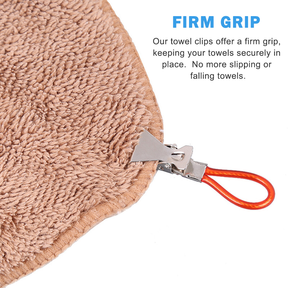 30pcs Colorful Eyelets Lightweight Towel Clip Loop Metal Kitchen ...