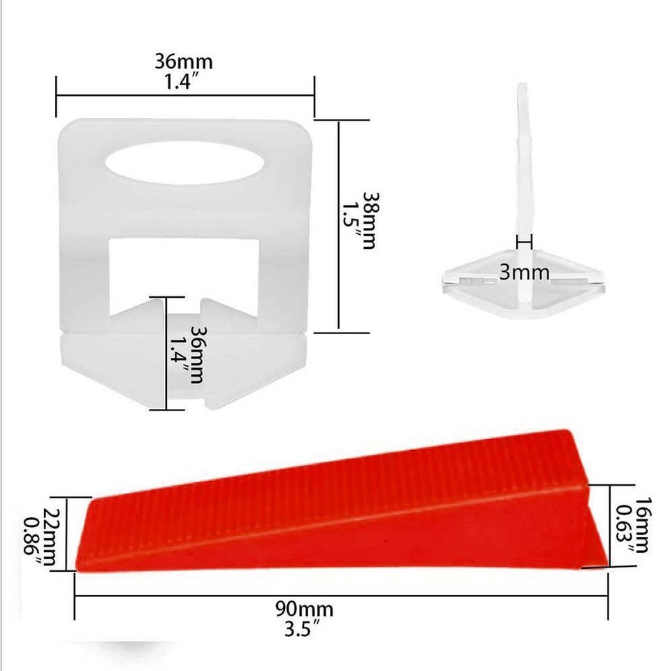 1/8 inch 3mm Gap Clip Tile Leveling System Floor Wall Gap Tile Spacer ...