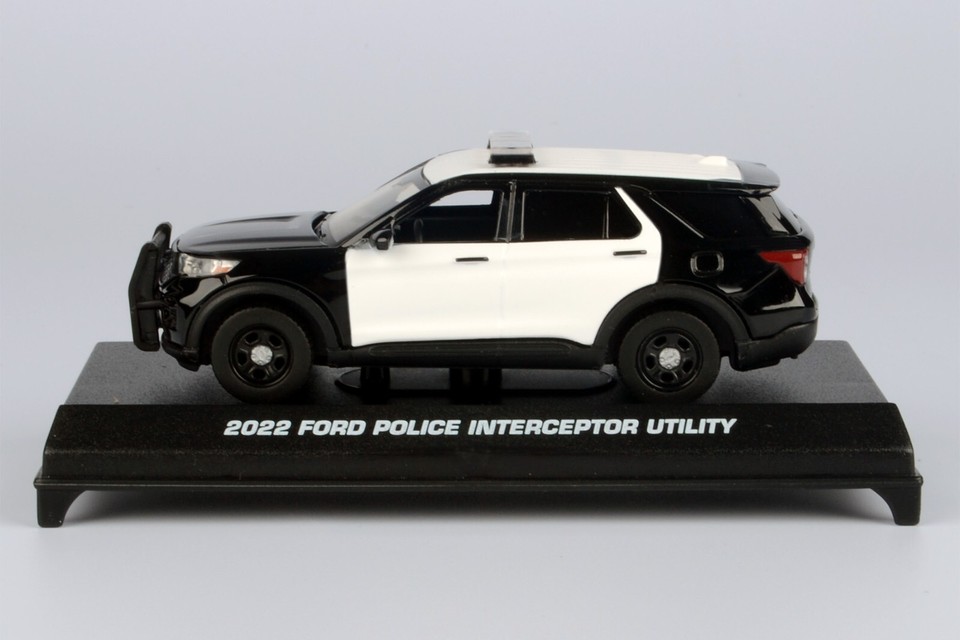 2022 FORD POLICE INTERCEPTOR UTILITY BLACK & WHITE 1/43 DIECAST ...