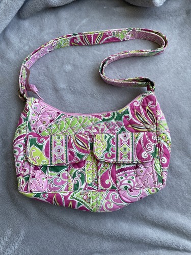 VERA BRADLEY "PINWHEEL PINK" LIBBY CARGO SLING CROSSBODY BAG RETIRED | eBay