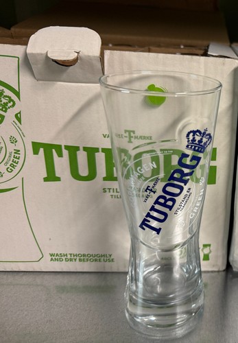 X6 New Tuborg Copenhagen Beer Pub Collector Pint Drink Glass + Box Orig ...