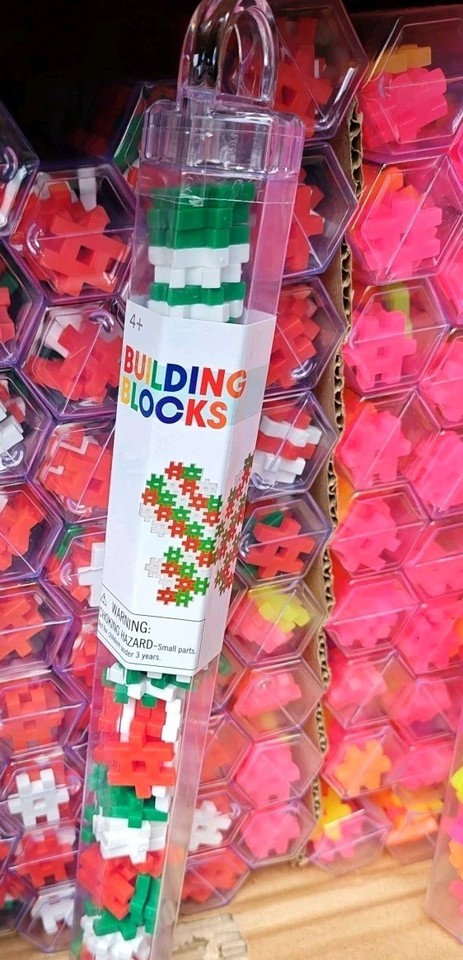 Case Of 81 Bullseye Mini Hashtag Building Blocks 40 Neon & 41 Red ...