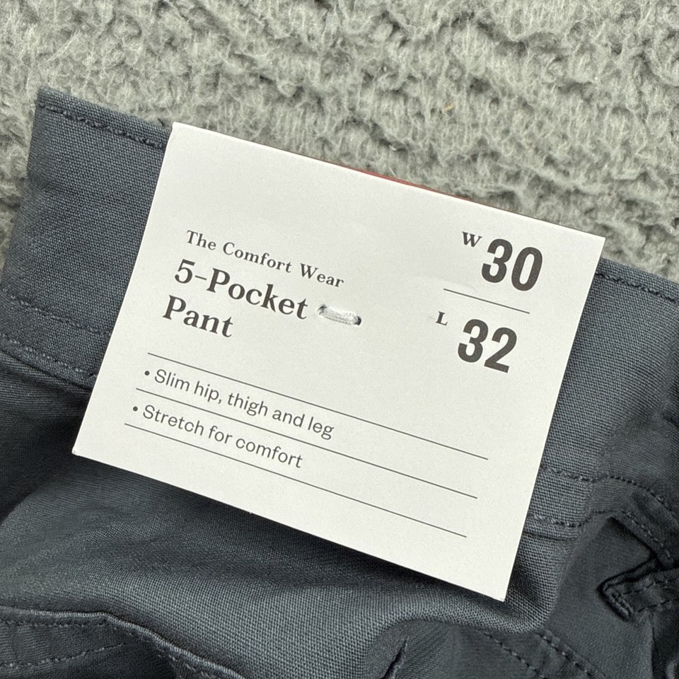 Goodfellow Pants Mens 30x32 Dark Gray Slim Chino Stretch Flat Front 5 ...