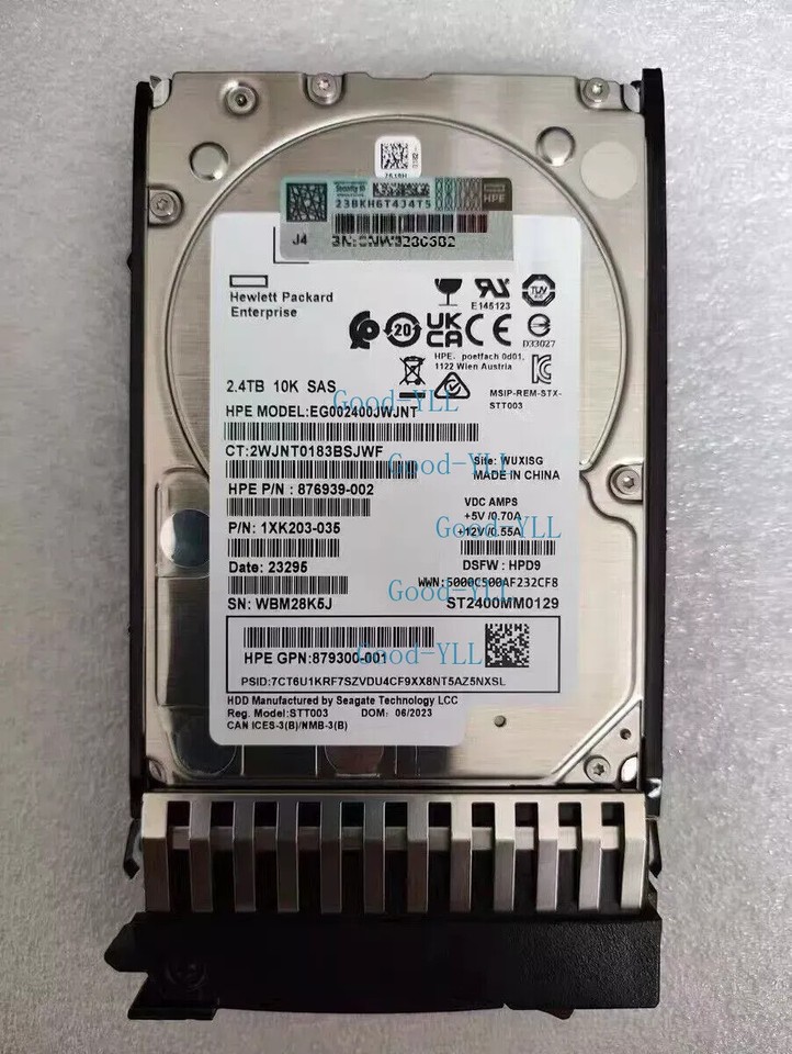 HPE Q2R41A P00441-001 MSA 2.4TB 12G SAS 10K 2.5" SFF 512e ENT HDD Hard ...