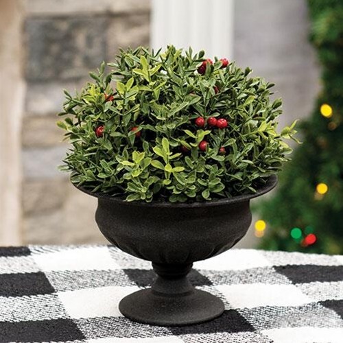 New Primitive NEW ENGLAND BOXWOOD BERRY SPHERE Red Half Ball 8 ...