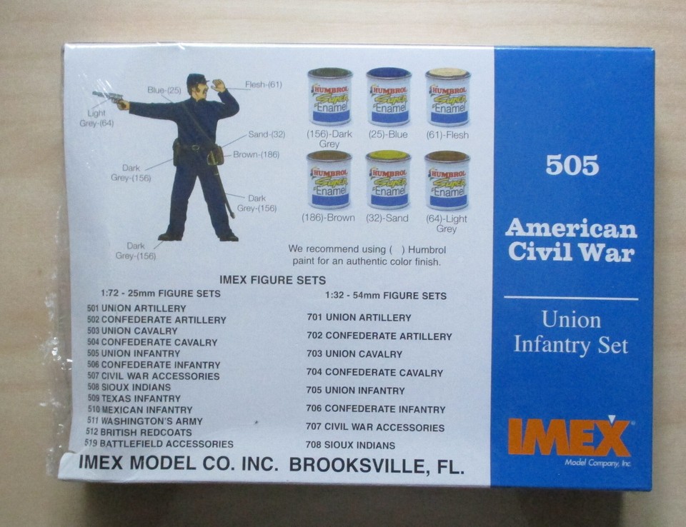 1/72 American Civil War Imex 505 Union Infantry Soldier Figures | eBay