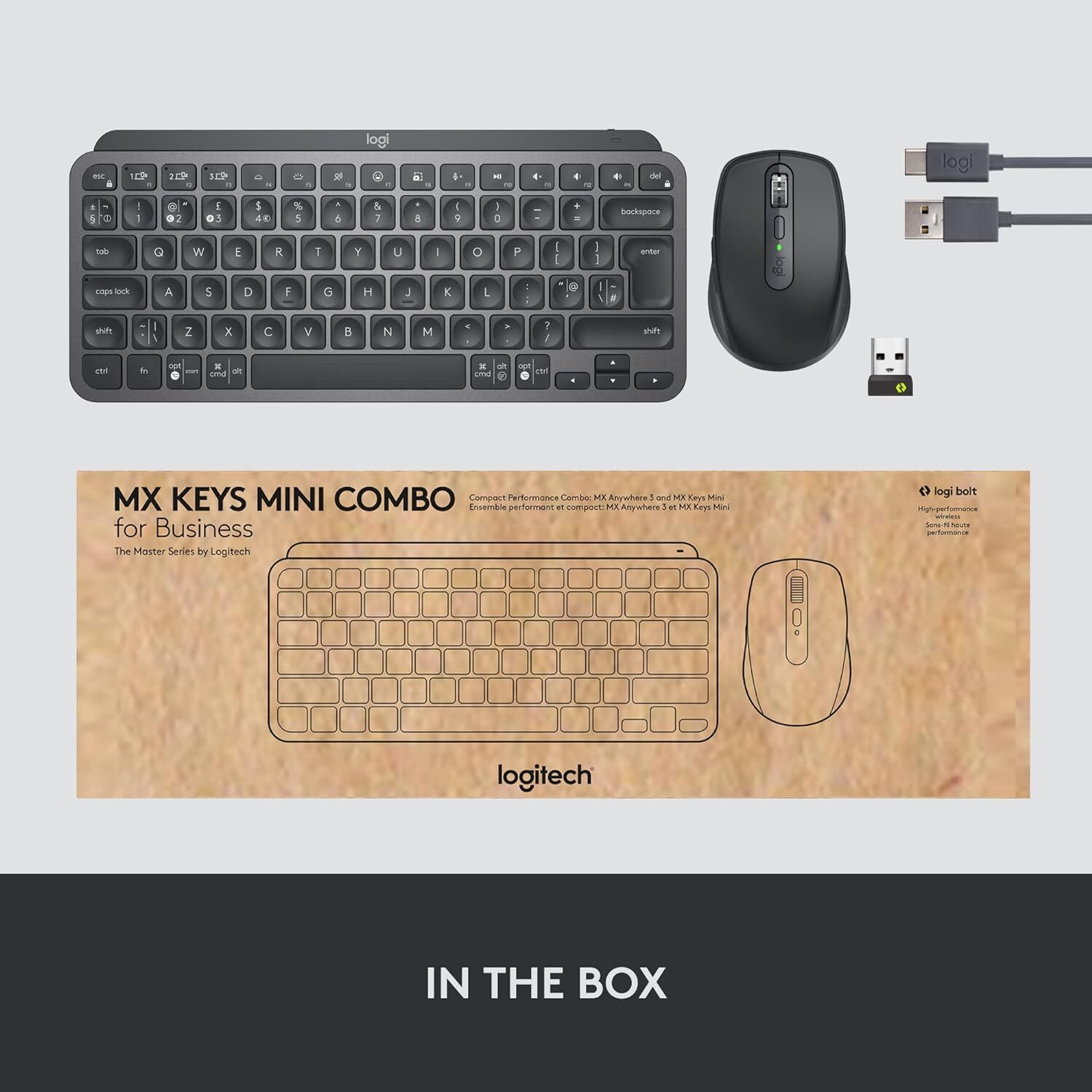 Logitech MX Keys Mini Combo for Business, Compact, Wireless Keyboard ...