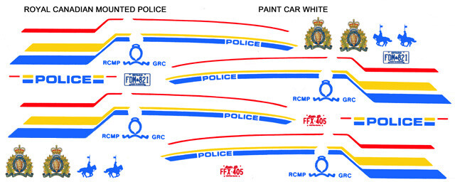 ROYAL CANADIAN MOUNTED POLICE 1/24th Waterslide Police Decals | eBay