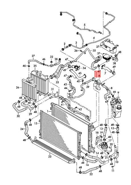 NEW AUDI AUDI RS5 COUPE SPORTB. RS4 AVANT QUATTRO COOLANT HOSE ...