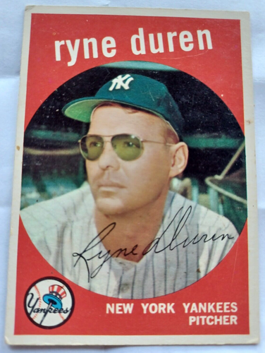 1959 Topps Ryne Duren (#485) New York Yankees EX grey back -showman | eBay