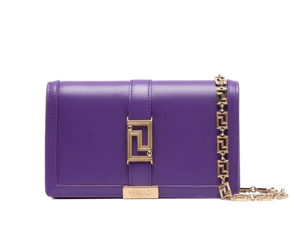 New with Tags Authentic Versace Greca Goddess Mini Bag Purple Handbag ...