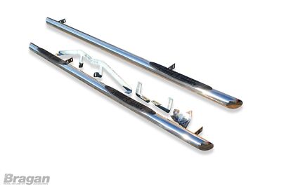 Side Bars + Step Pads To Fit Iveco Daily MWB 2007-2014 Van Stainless ...