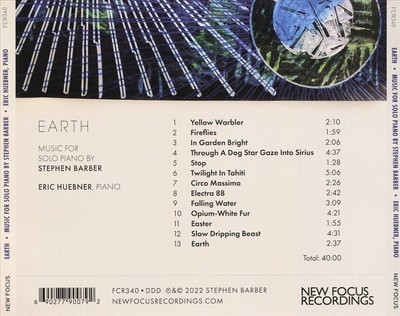 ERIC HUEBNER EARTH: MUSIC FOR SOLO PIANO BY STEPHEN BARBER NEW CD ...