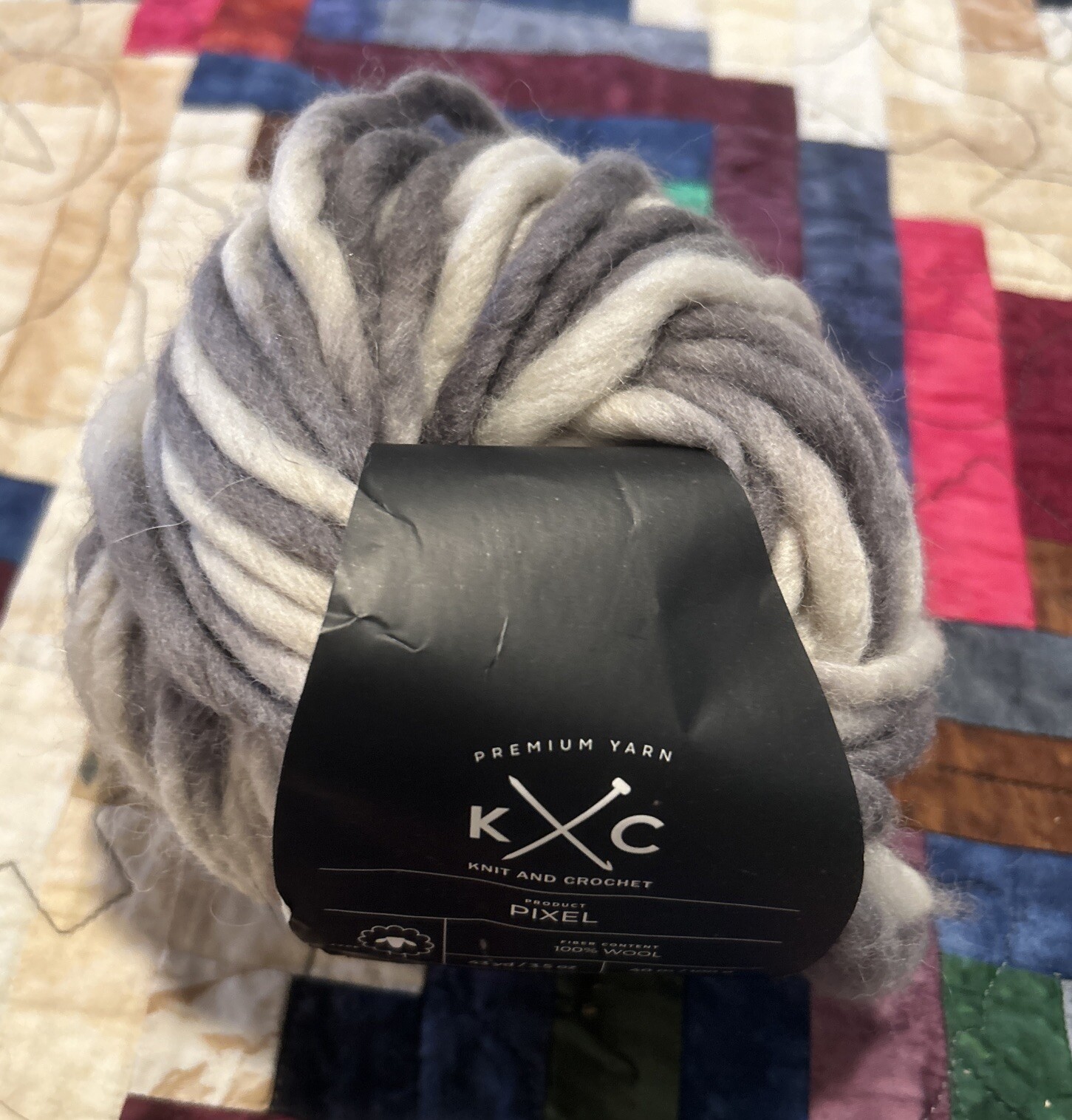 KC Pixel Yarn 100 Wool Titanium Super Bulky (6) 43 Yards for sale ...