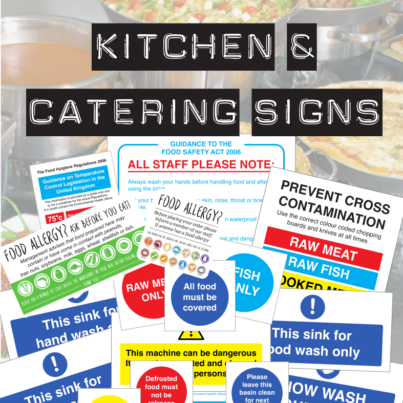 Chopping Board Sign Colour Coded Wall Chart Food Safety Notice Catering ...