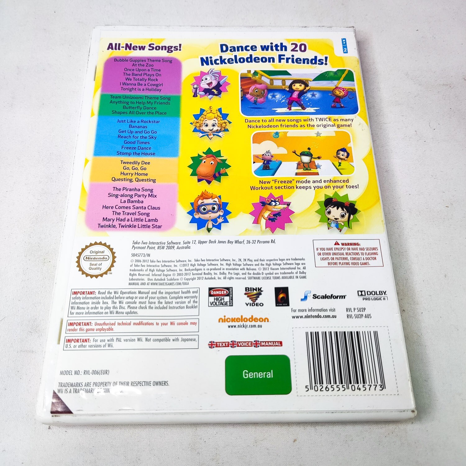 NICKELODEON DANCE 2 - NINTENDO WII WII U | DANCING | eBay Australia