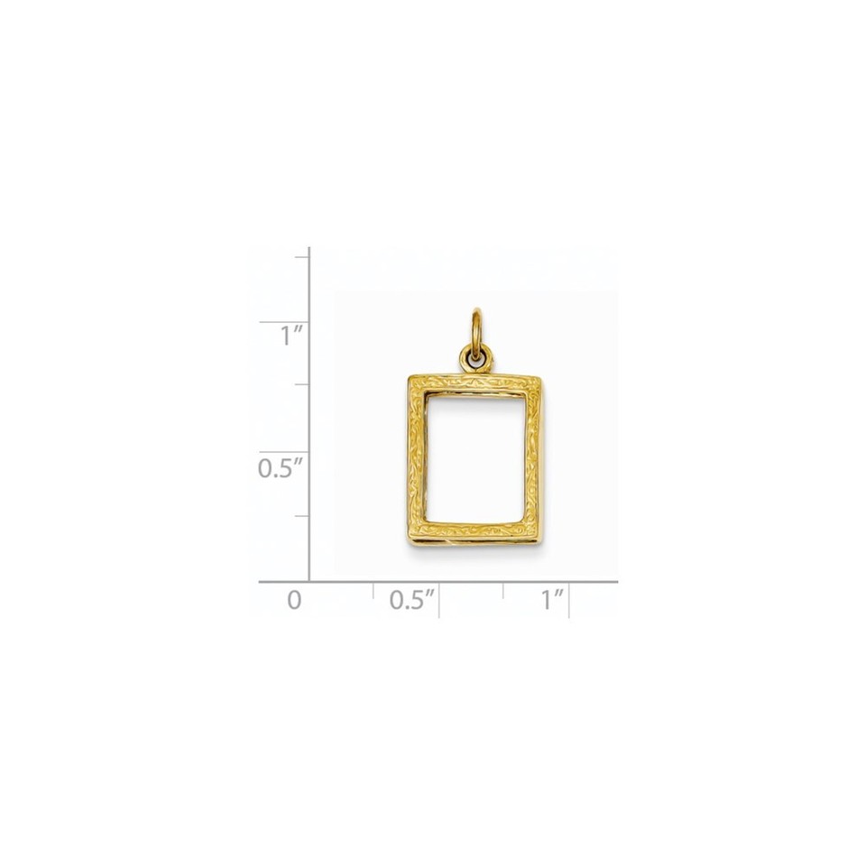 14k Small Picture Frame Pendant | eBay