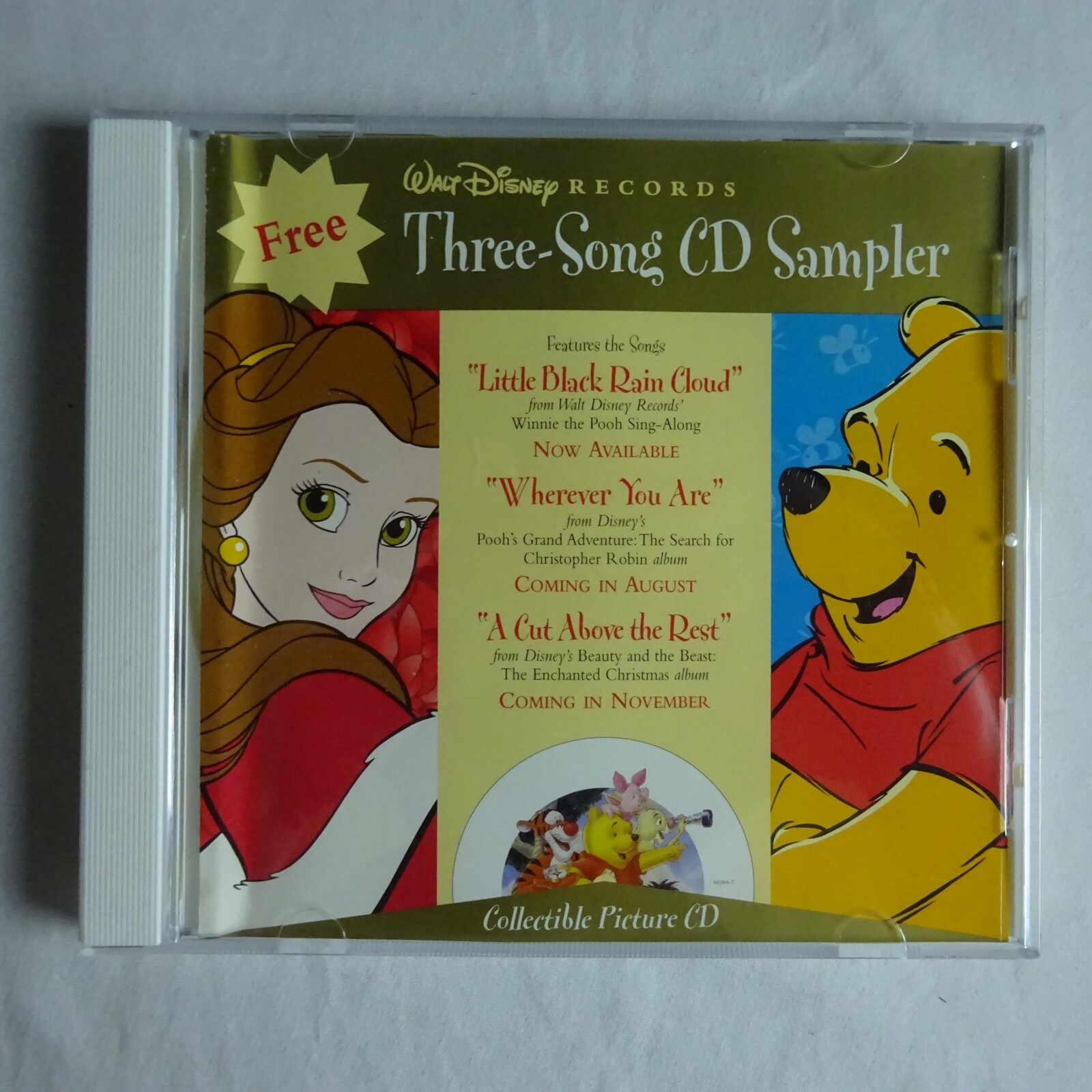Walt Disney Three Song Collectible Picture Sampler CD Various Artists ...
