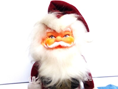 VINTAGE HANDMADE SANTA FIGURE WOODEN BLOCK BODY 12 1/2 FEET CHRISTMAS ...