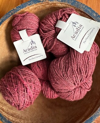 Fibre Company Acadia Yarn Strawberry Lot 2 Skeins +1 Cake | eBay