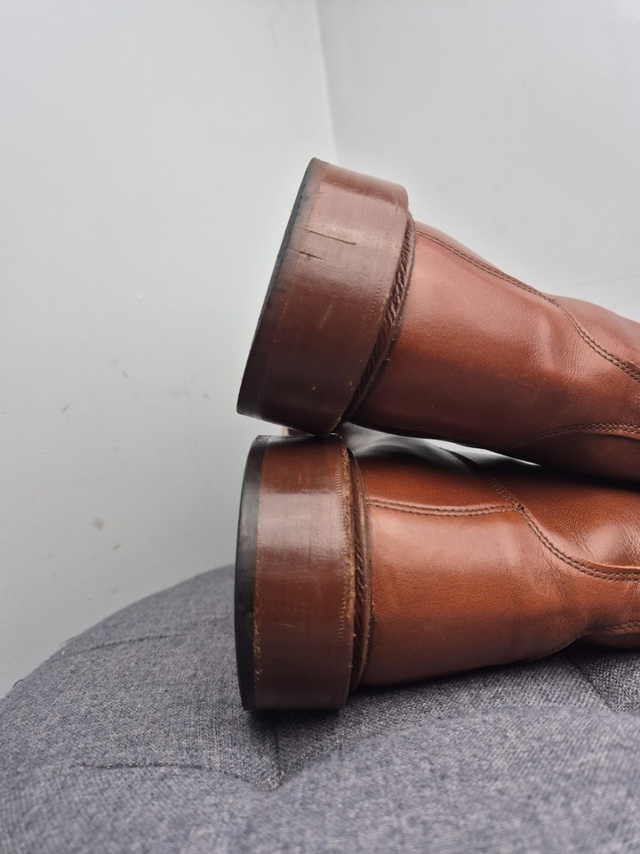 Trickers 'Burford' Brown Leather Derby Style Boots UK 9 | eBay