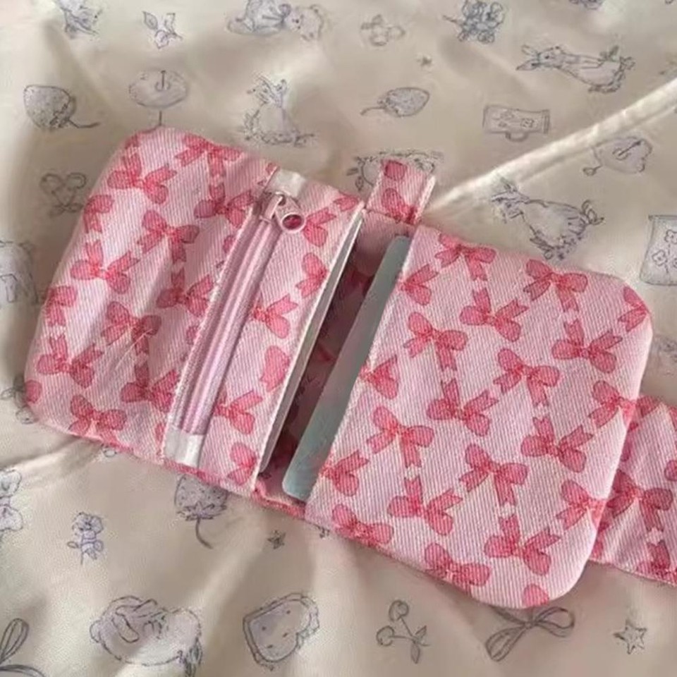 New Style Bow Wallet Card Storage Bag Large Capacity All-Match Portable ...