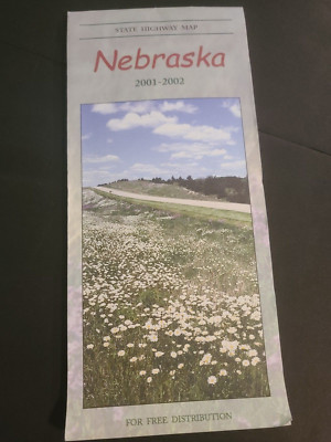 NEBRASKA State Travel Transportation Road Map Vintage 2001 - 2002 | eBay