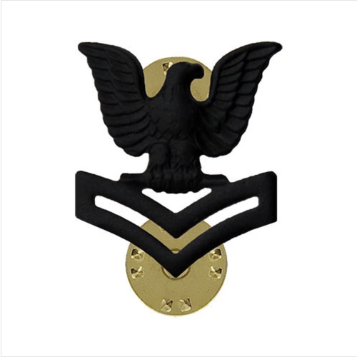 GENUINE U.S. MARINE CORPS COLLAR DEVICE: E5 PETTY OFFICER - BLACK METAL ...