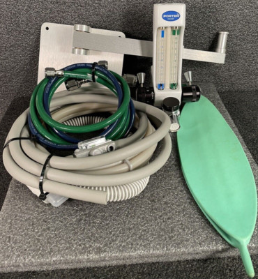 Porter MXR 3000 Dental Nitrous Regulator Gas Flowmeter W/ Hoses Bracket ...