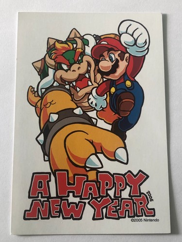 Carte Postale / Postcard - Mario A Happy new Year - Club Nintendo | eBay