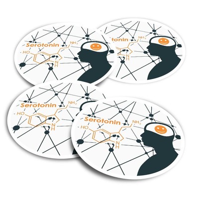 4x Vinyl Stickers Serotonin Hormone Joy #60899 | eBay
