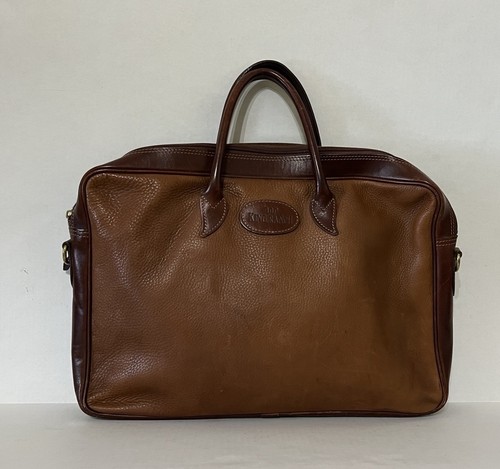 King Ranch Saddle Shop Leather Brown Personalized Briefcase Bag Travel ...