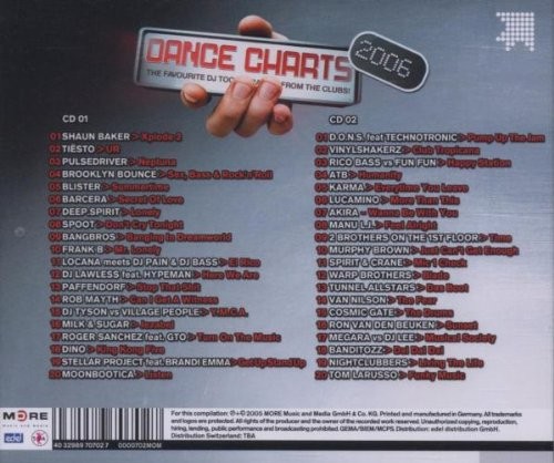Dance Charts 2006 -40Tr- Dance Charts 2006 (CD) (UK IMPORT) 4032989707027| eBay