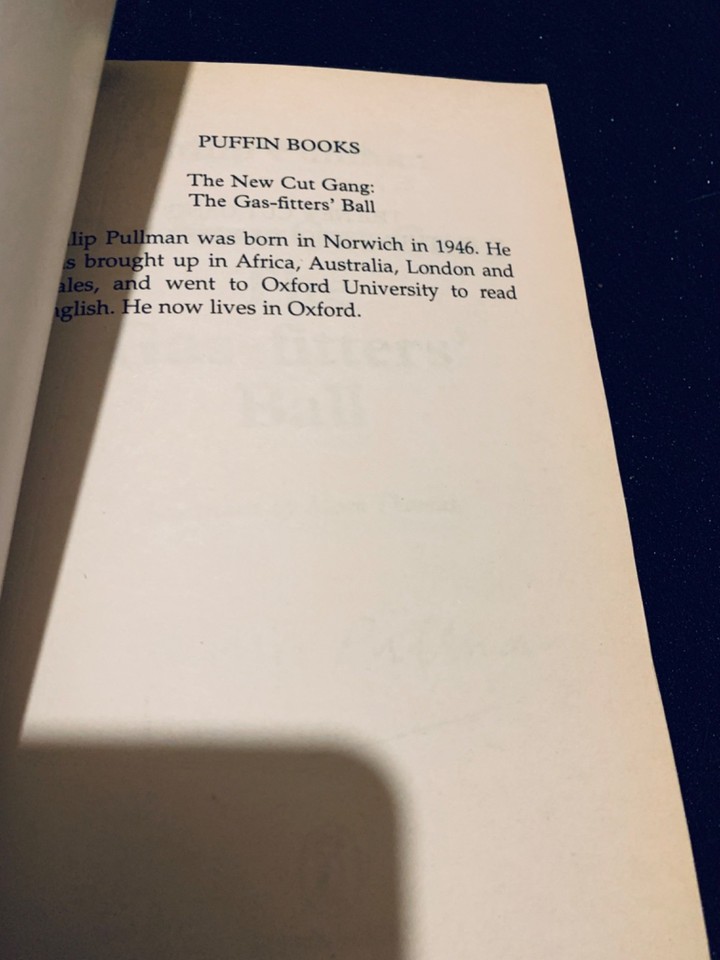 Philip Pullman The New Cut Gang The Gas-Fitters Ball 1998 1st Paperback Signed | eBay UK