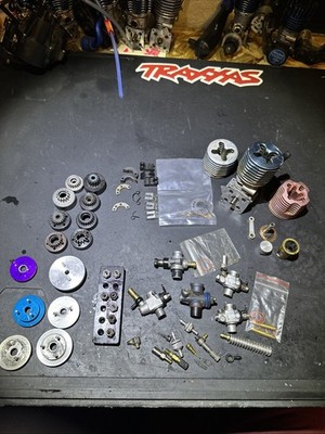 Nitro Gas RC Parts Lot Engine , Clutch Bells Carbs Traxxas Nova Werks ...