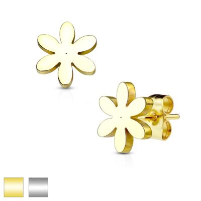 MJ-SE2426 Flower 316L Stainless Steel Earring Studs Pair | eBay