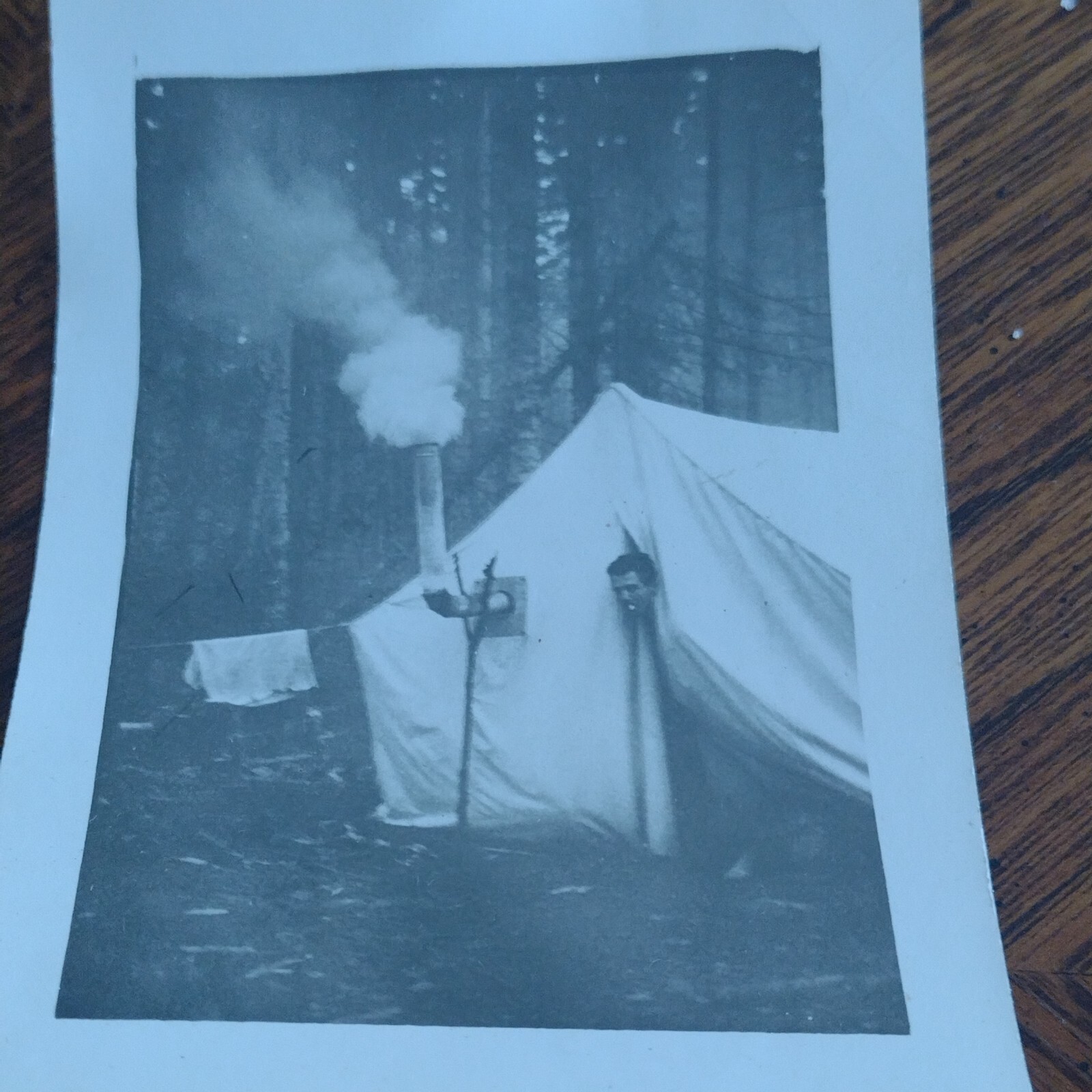 1941 PHOTO Pittsburg New Hampshire NH FRED BAIRD at EAST INLET BASE ...